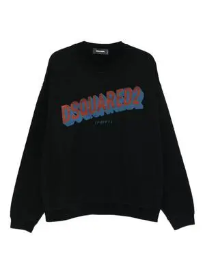 Dsquared2 Logo-print Cotton Sweatshirt - Black