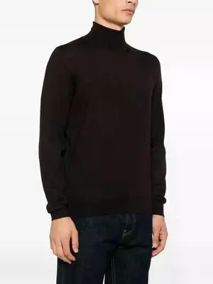 Fedeli Long-sleeve Roll-neck Sweater - Brown