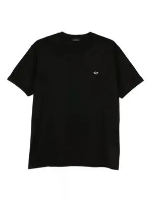 Paul & Shark Shark-detail Cotton T-shirt - Black