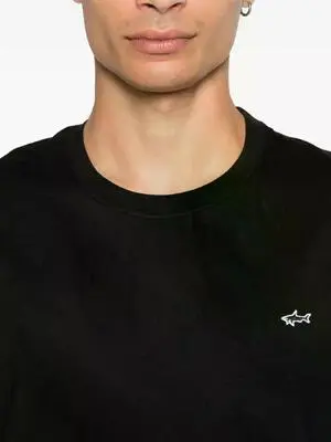 Paul & Shark Shark-detail Cotton T-shirt - Black