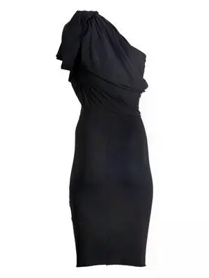 Rick Owens Draped One-shoulder Midi Dress