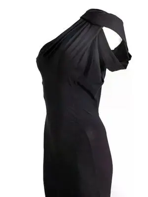 Rick Owens Draped One-shoulder Midi Dress