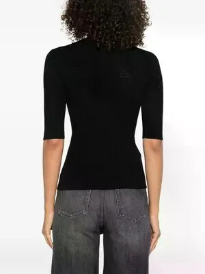 TWINSET Ribbed Embellished Top