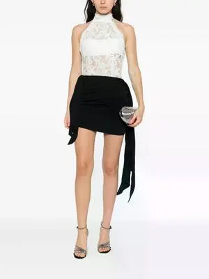MANURI Lace High-neck Top