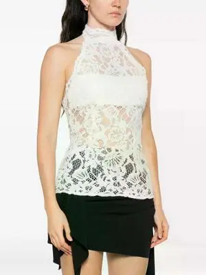 MANURI Lace High-neck Top