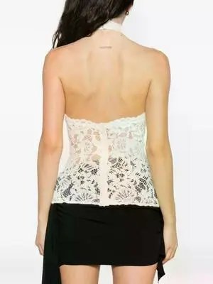 MANURI Lace High-neck Top
