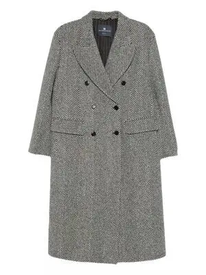 Ermanno Scervino Herringbone Double-breasted Coat