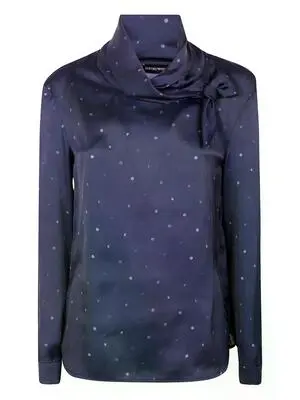 Emporio Armani Polka-dot Bow Blouse