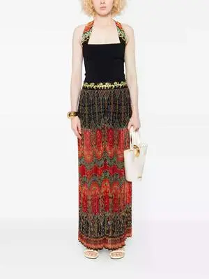 Alice + Olivia Lee Floral-print Halterneck Top