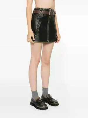 Prada Leather Mini Skirt