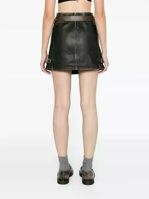 Prada Leather Mini Skirt