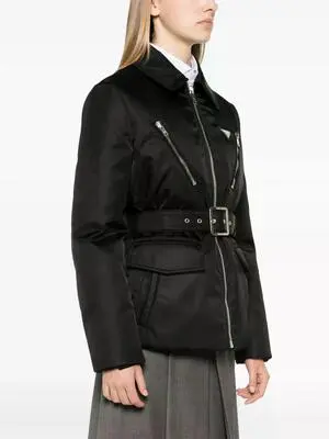 Prada Triangle-logo Padded Jacket - Black