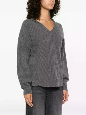 TWINSET Ribbed V-neck Jumper