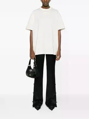 Prada Embroidered Triangle-logo T-shirt