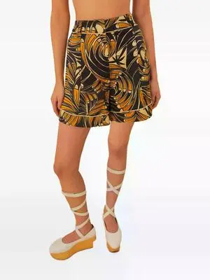 Farm Rio Printed High-waist Shorts
