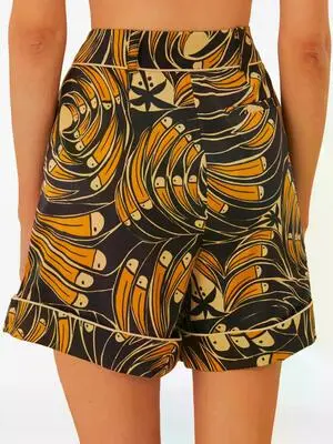 Farm Rio Printed High-waist Shorts