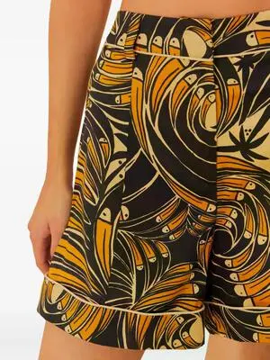 Farm Rio Printed High-waist Shorts