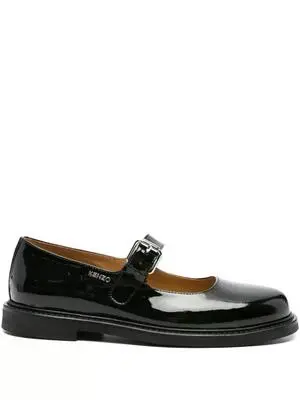 Kenzo Patent Leather Smile Buckle Loafers