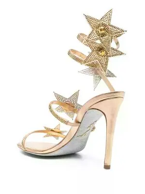 Rene Caovilla 105mm Cleo Embellished Sandals - Gold