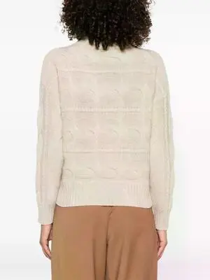 Max Mara Cable-knit Turtleneck Sweater