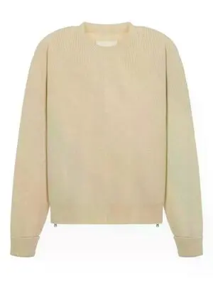 JIL SANDER Wool Crew Neck Sweater - Neutrals
