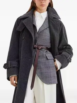 Brunello Cucinelli Corduroy Belted Trench Coat