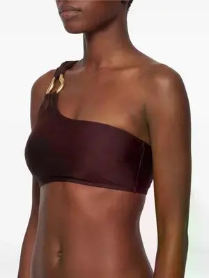 Zimmermann Ascension One-shoulder Bikini Top - Brown