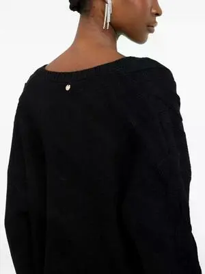 Liu Jo Cable-knit V-neck Sweater
