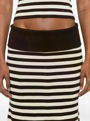 Frankies Bikinis Striped Midi Skirt