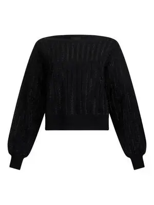 Liu Jo Rhinestone-embellished Puff-sleeve Sweater