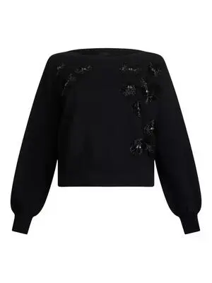 Liu Jo Rhinestone-embellished Puff-sleeve Sweater