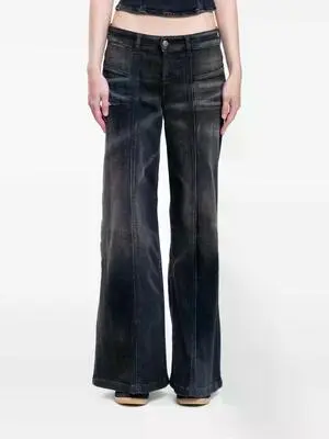 DIESEL® High-waisted Wide-leg Jeans - Black