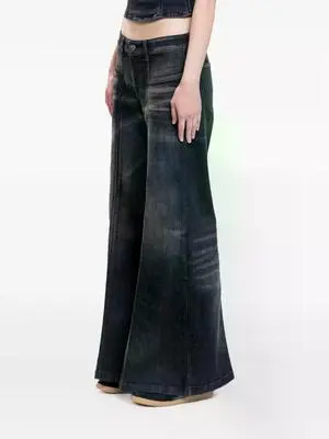 DIESEL® High-waisted Wide-leg Jeans - Black