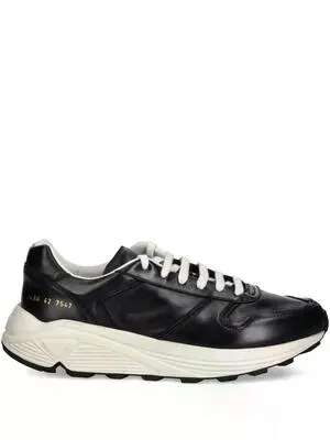 COMMON PROJECTS Premium Runner Leather Sneakers - Black