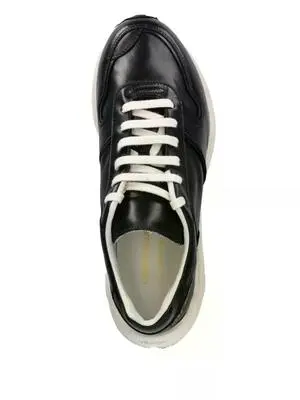 COMMON PROJECTS Premium Runner Leather Sneakers - Black
