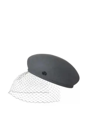 MAISON MICHEL Logo-plaque Fishnet Hat