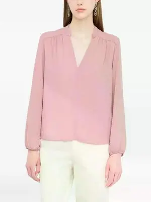 Liu Jo Mandarin-collar V-neck Blouse