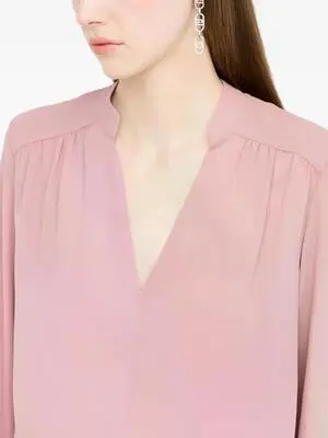 Liu Jo Mandarin-collar V-neck Blouse