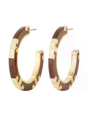 Tory Burch T Stripe Hoop Earrings - Gold