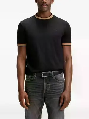 BOSS Contrast-trimmed T-shirt