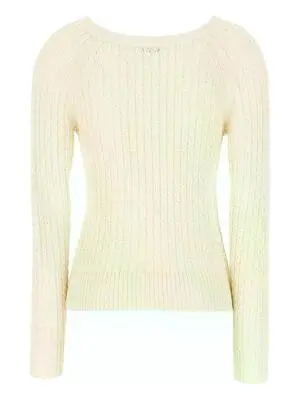 BALLANTYNE Cable-knit Raglan-sleeve Sweater