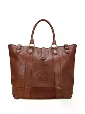 Polo Ralph Lauren Heritage Textured Leather Tote Bag - Brown