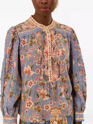 Farm Rio Tapestry-print Blouse - Blue
