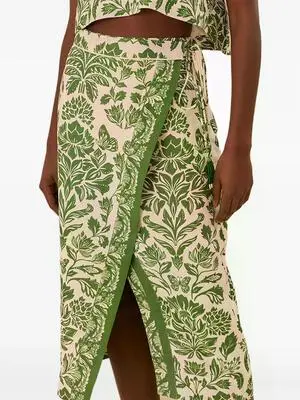 Farm Rio Tapestry-print Wrap Skirt