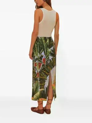 Farm Rio Amazônia Forest-print Midi Skirt