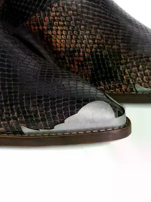 Zadig&Voltaire Snakeskin-effect Buckle Boots - Black