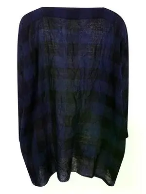DANIELA GREGIS Check-pattern Wool Blouse