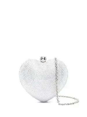 Mach & Mach Mini Crystal Heart Embellished Bag