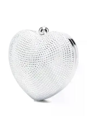 Mach & Mach Mini Crystal Heart Embellished Bag