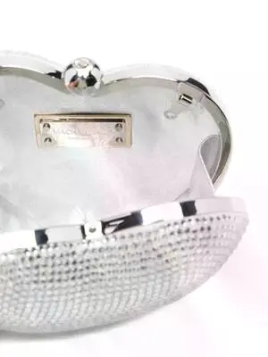 Mach & Mach Mini Crystal Heart Embellished Bag